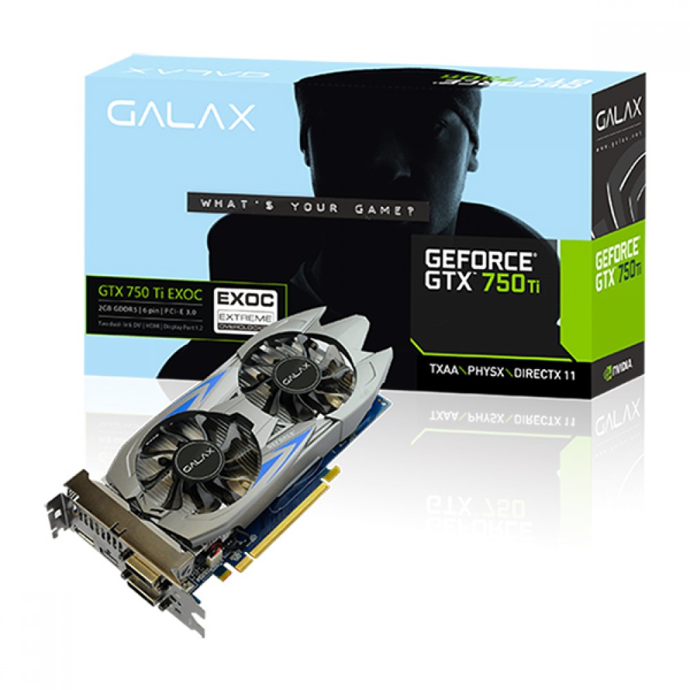 GALAX GEFORCE GTX 750 Ti EXOC 2GB - 700 Series - Graphics Card