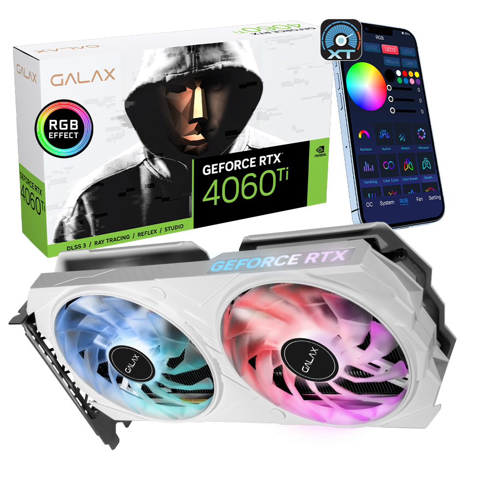GALAX GeForce RTX™ 4060 Ti 8GB EX White