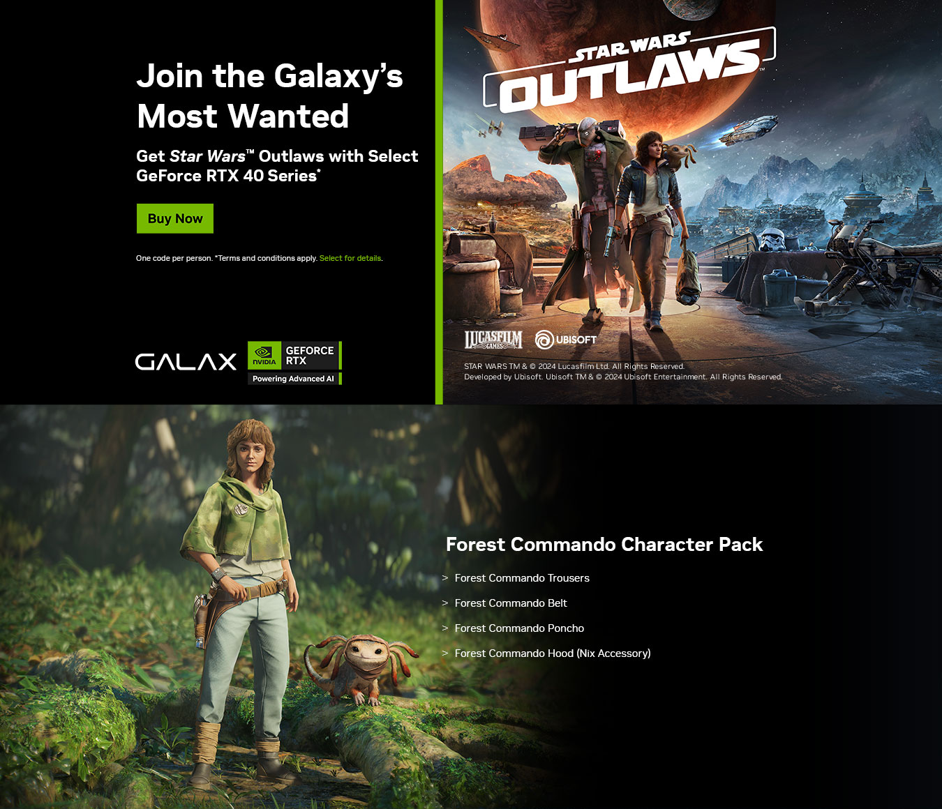 Star Wars Outlaw RTX 40 Series Bundle
